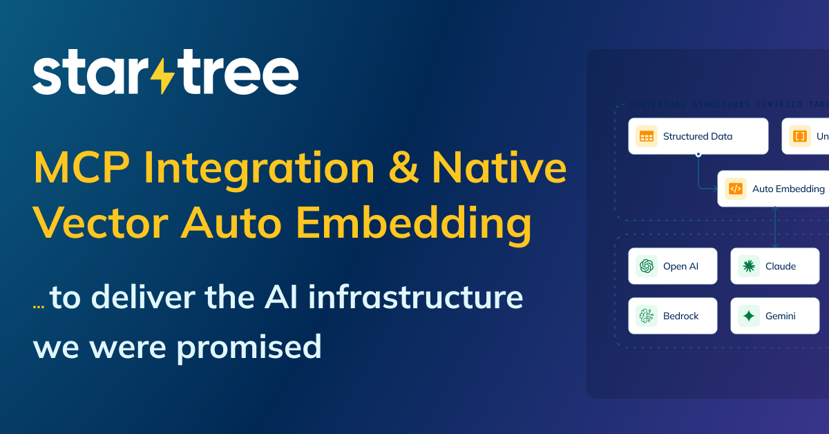 StarTree launches MCP & Vector Auto-Embedding